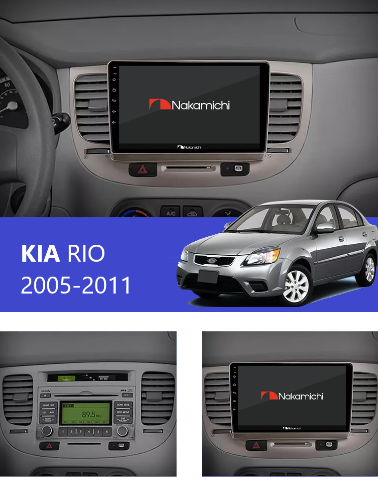 Kia Rio 2005-2011 uyumlu Android Multimedya Navigasyon Sistemi